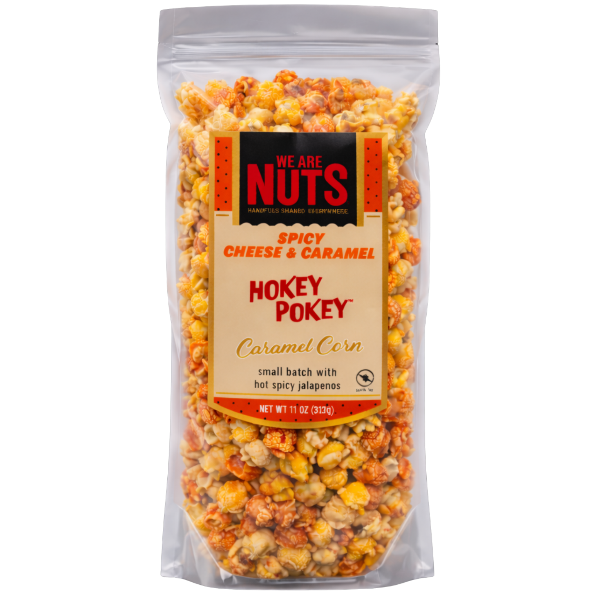Spicy Cheese & Caramel Hokey Pokey 15 oz – Sweet & Spicy | We Are Nuts