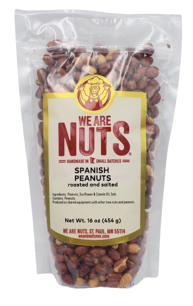 Spanish Peanuts Roasted & Salted 16 oz – Nutty Delight | We Are Nuts